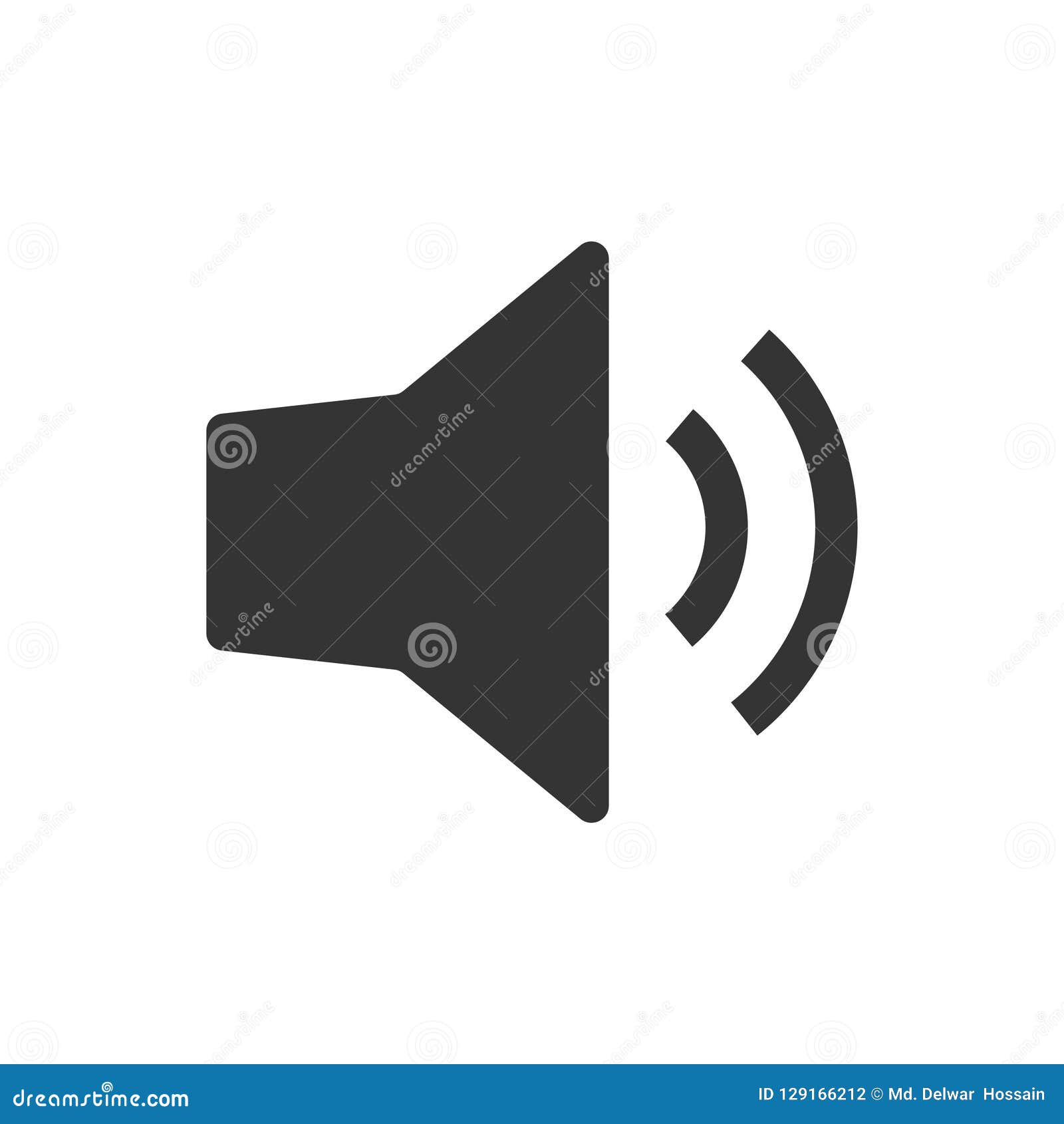 Volume level icon stock vector. Illustration of symbol - 129166212