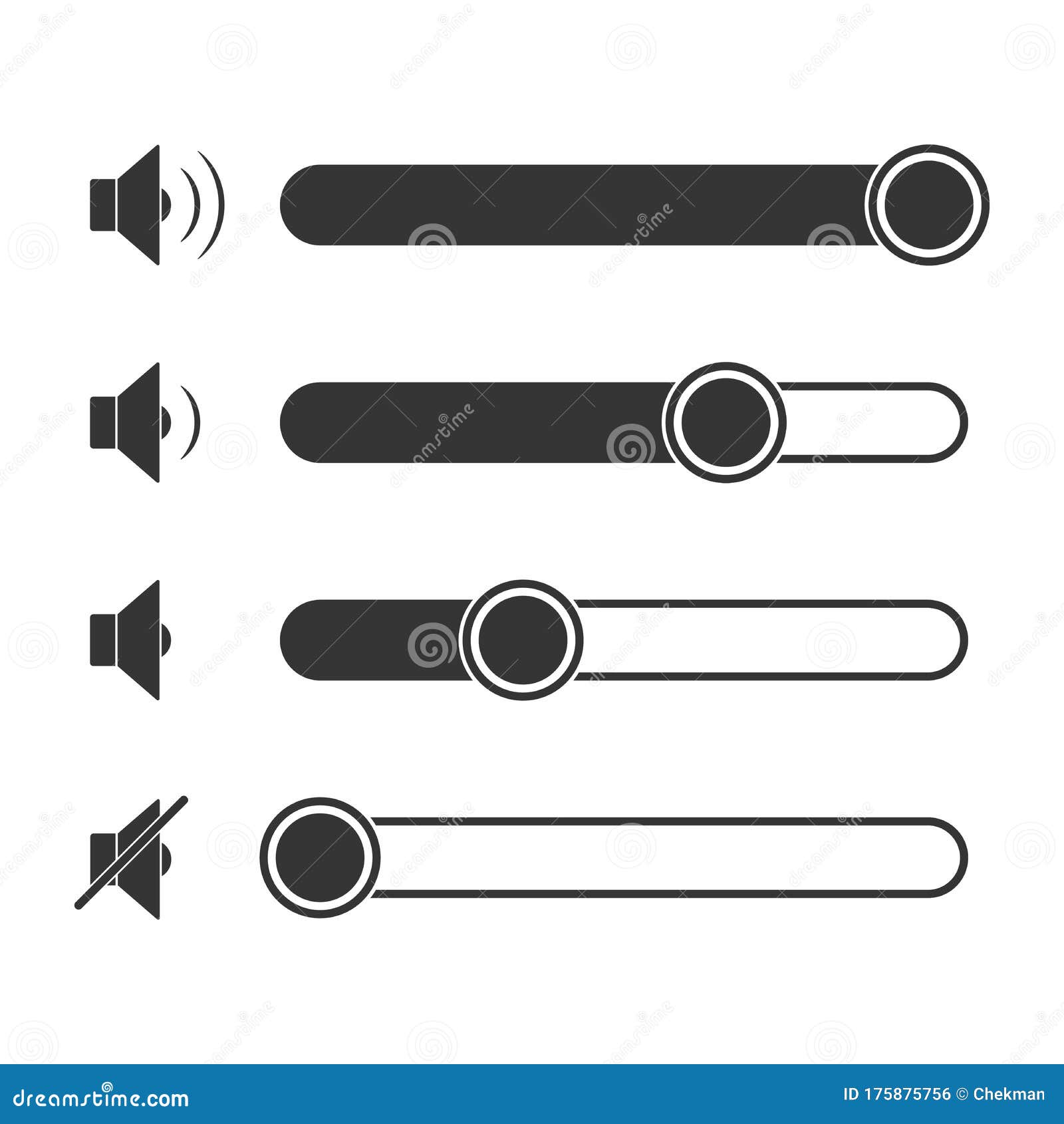 Volume Level Icon. Volume Adjustment Icon Stock Illustration ...