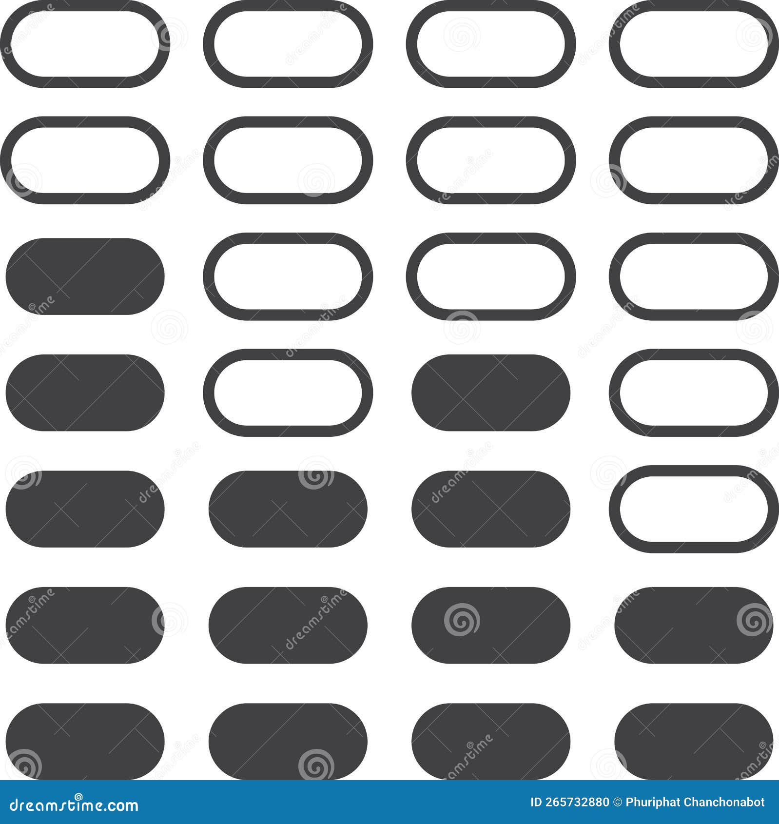 Volume Levels Illustration in Minimal Style Stock Vector - Illustration ...