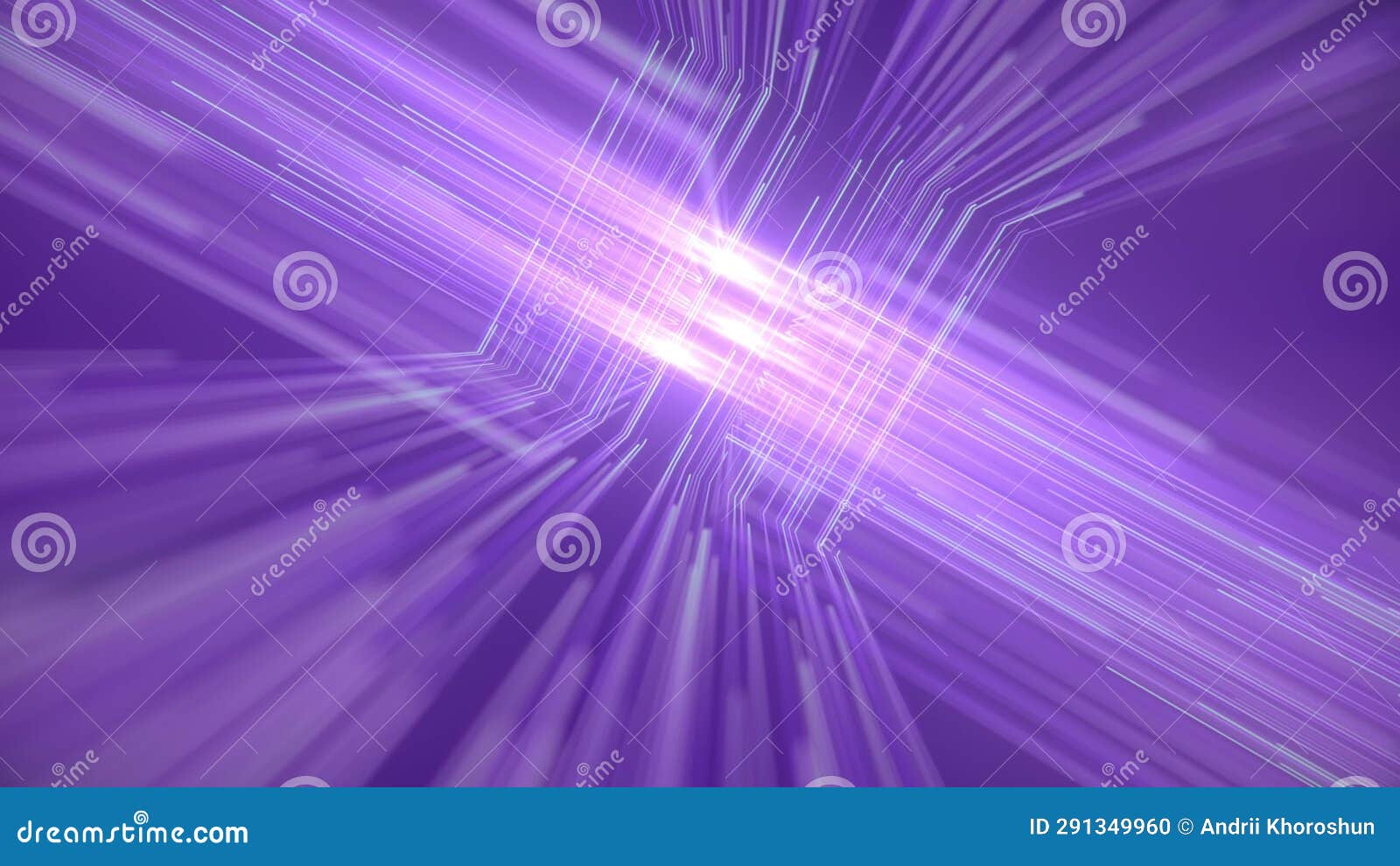 Volume Light Streams on Purple Background. 3d Rendering Loop Animation ...