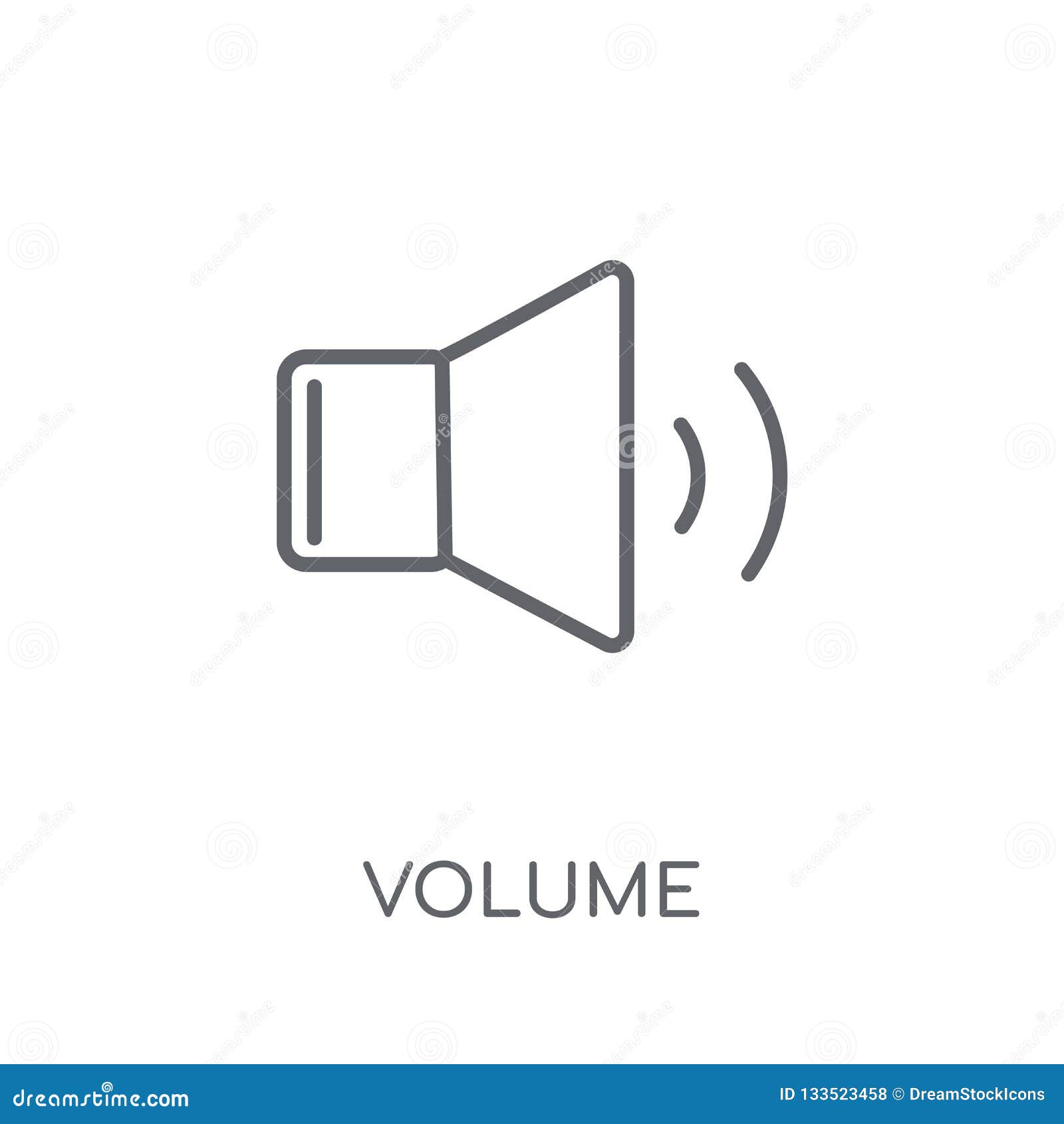Volume Linear Icon. Modern Outline Volume Logo Concept on White Stock ...