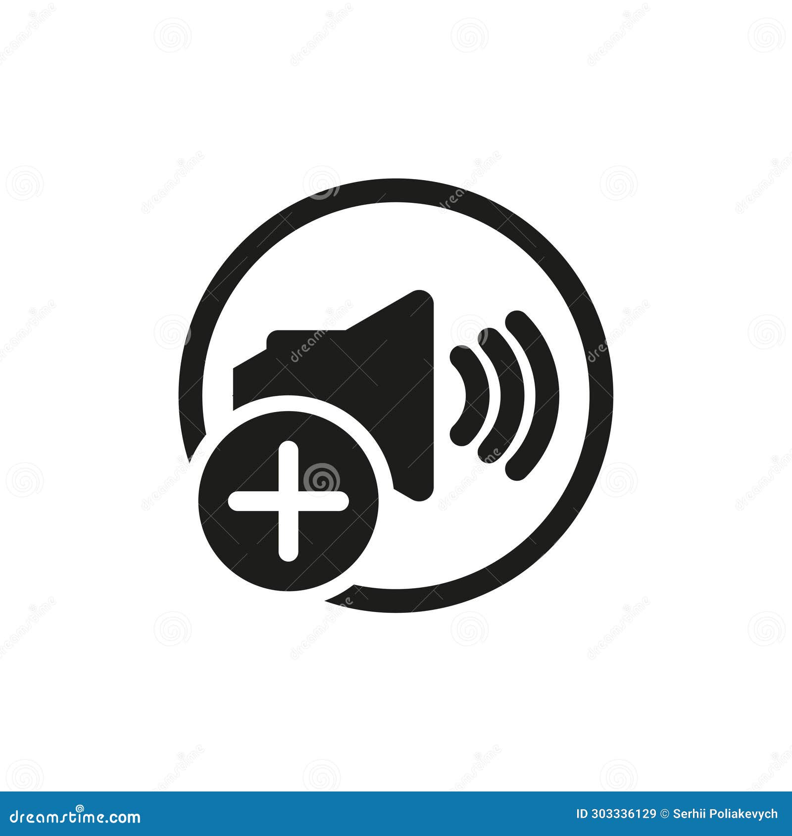 Volume Loud Plus Icon Sign. Vector Illustration. PS 10 Stock ...