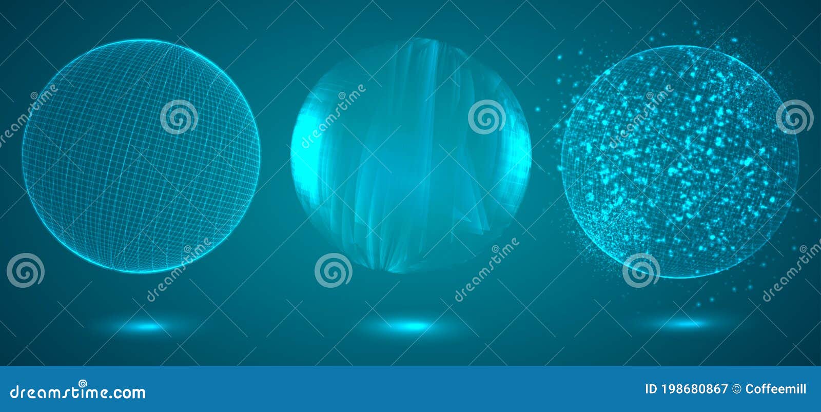 A Volume Luminous Sphere on a Dark Background. Abstract Vector Object ...