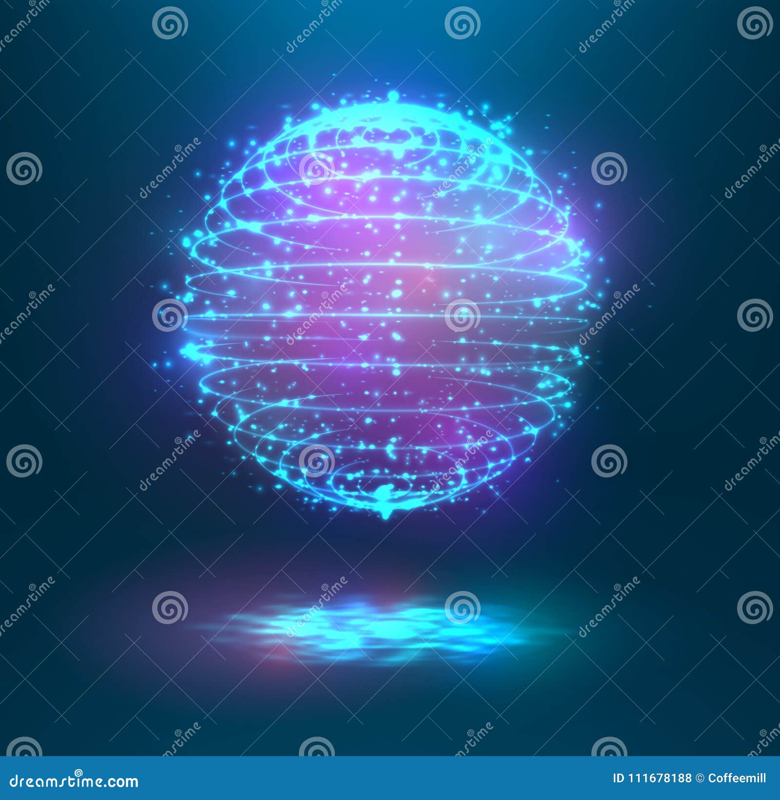 A Volume Luminous Sphere on a Dark Background. Abstract Vector O Stock ...
