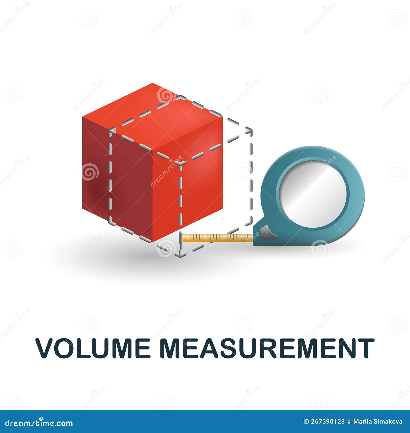 Volume Measurement Icon. 3d Illustration from Measurement Collection ...