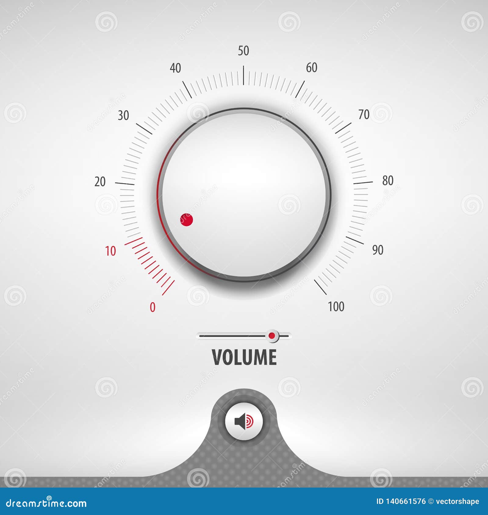 Volume for media player stock vector. Illustration of computer - 140661576