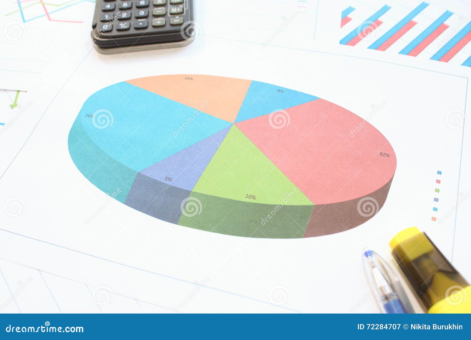 Volume pie chart stock image. Image of economy, market - 72284707