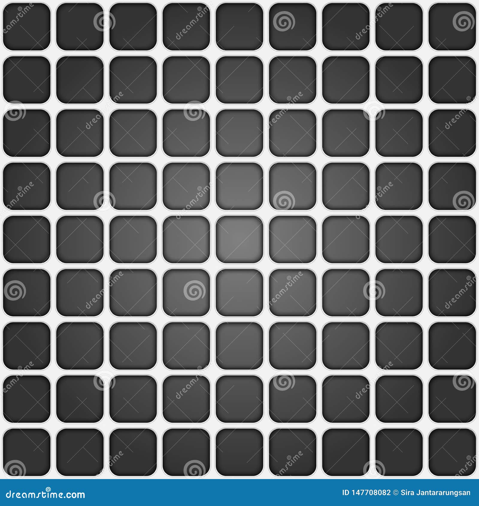 Volume Realistic Texture, Gray 3d Squares Grid Geometric Pattern Stock ...