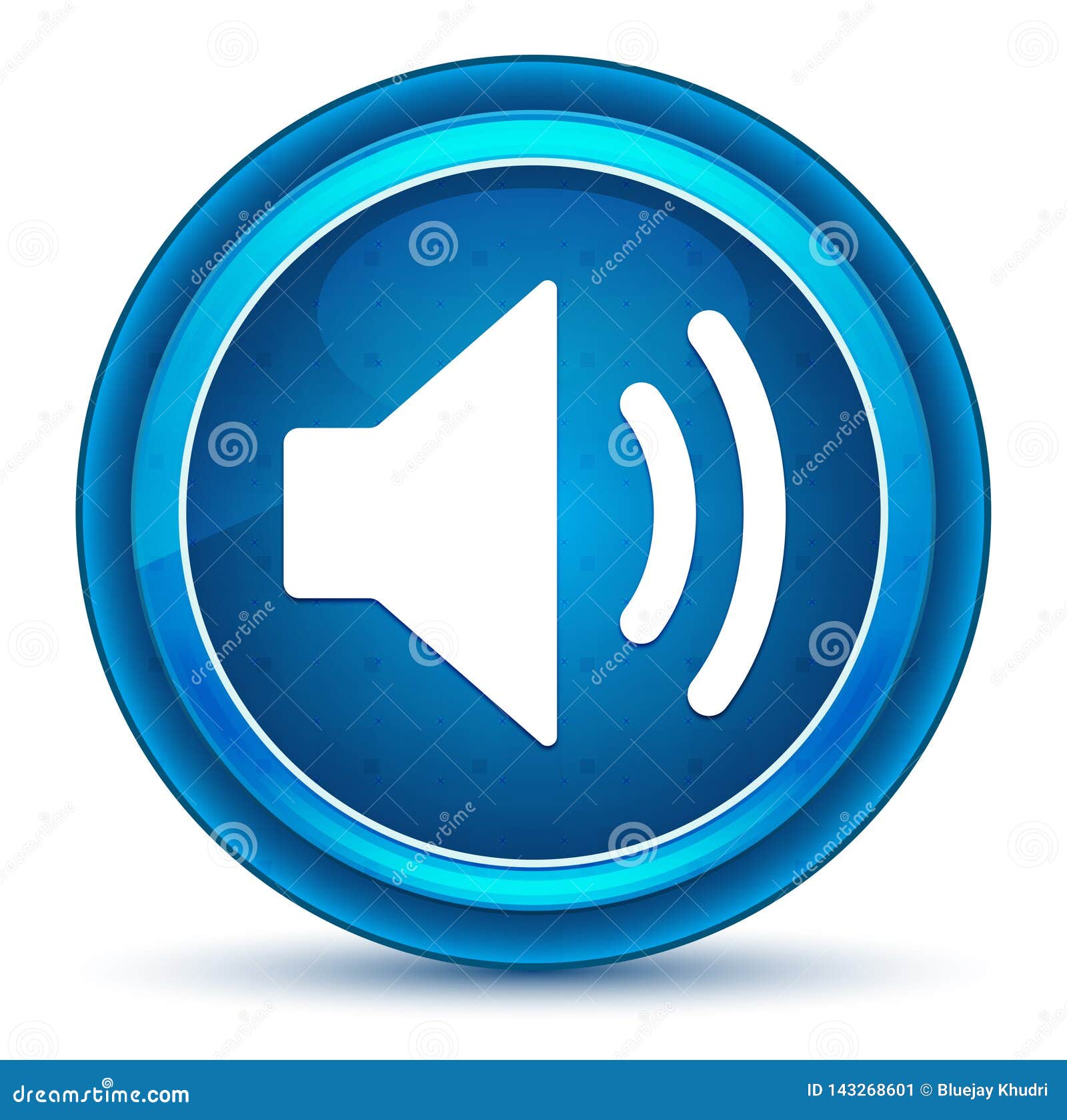 Volume Speaker Sound Round Icon. Stereo Music Radio Circle Symbol ...