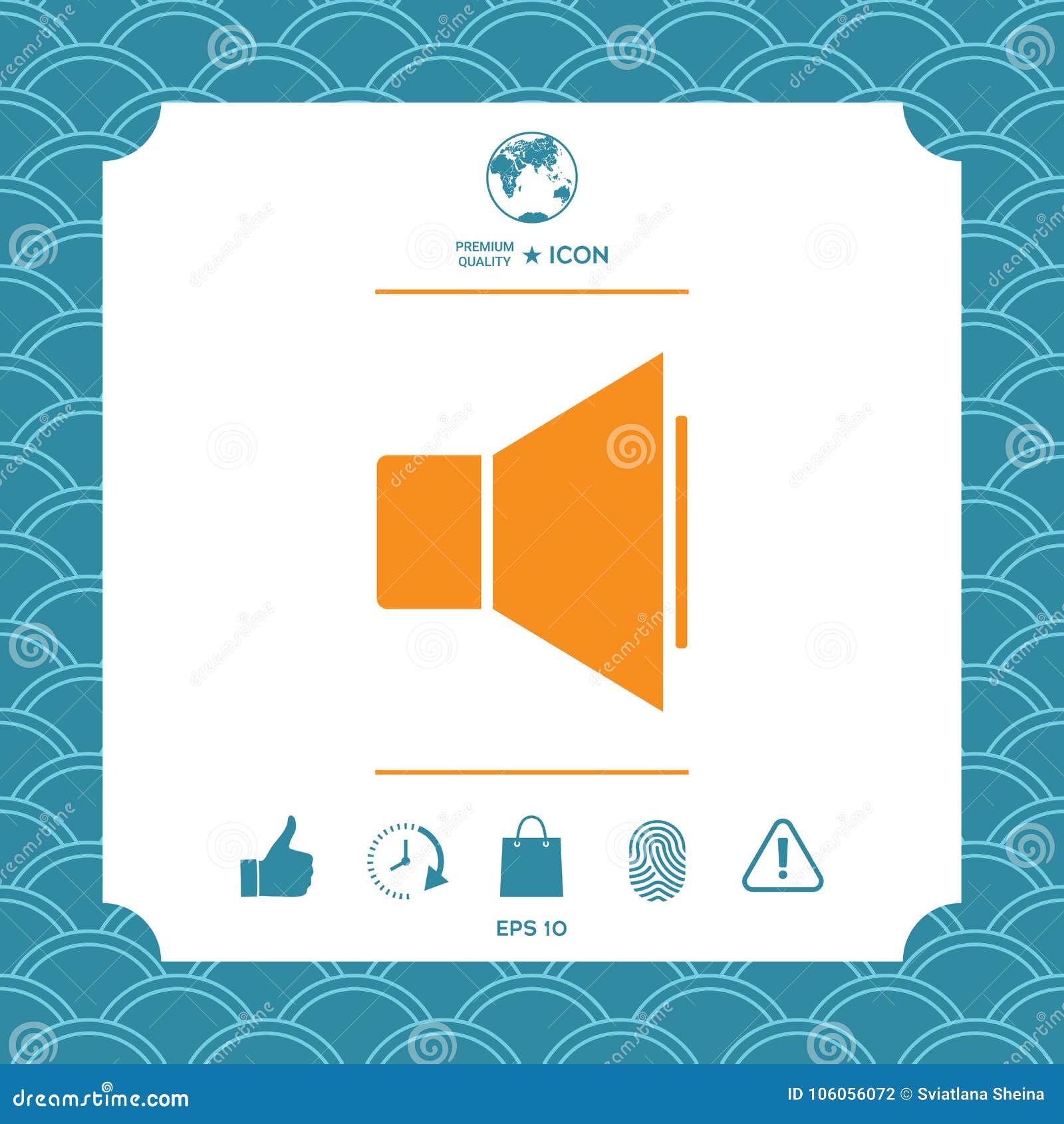 Volume symbol icon stock vector. Illustration of stereo - 106056072