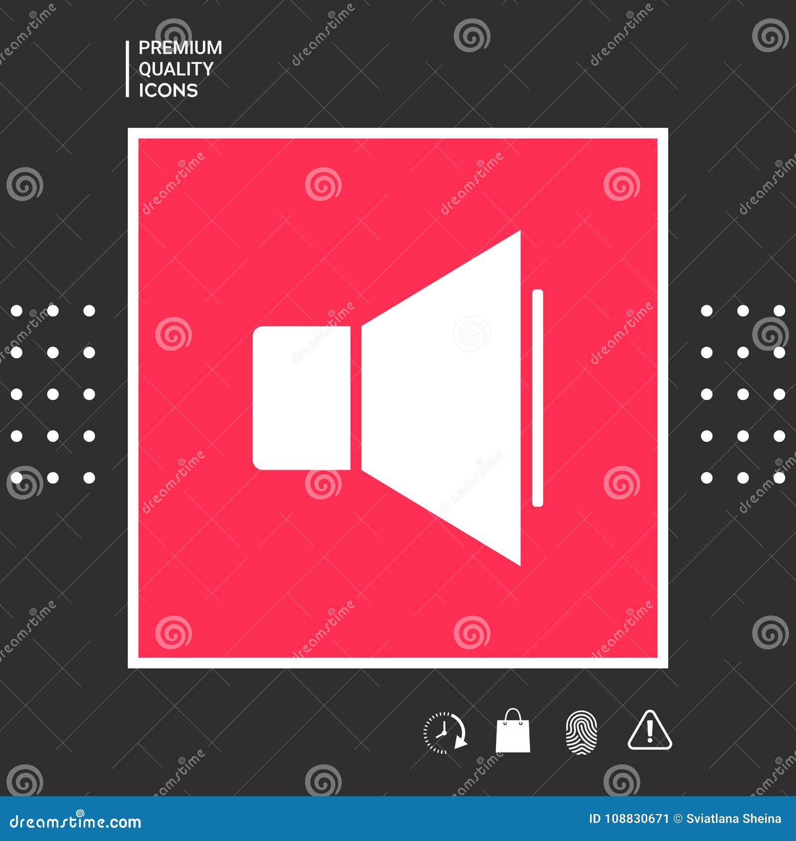 Volume symbol icon stock vector. Illustration of simple - 108830671