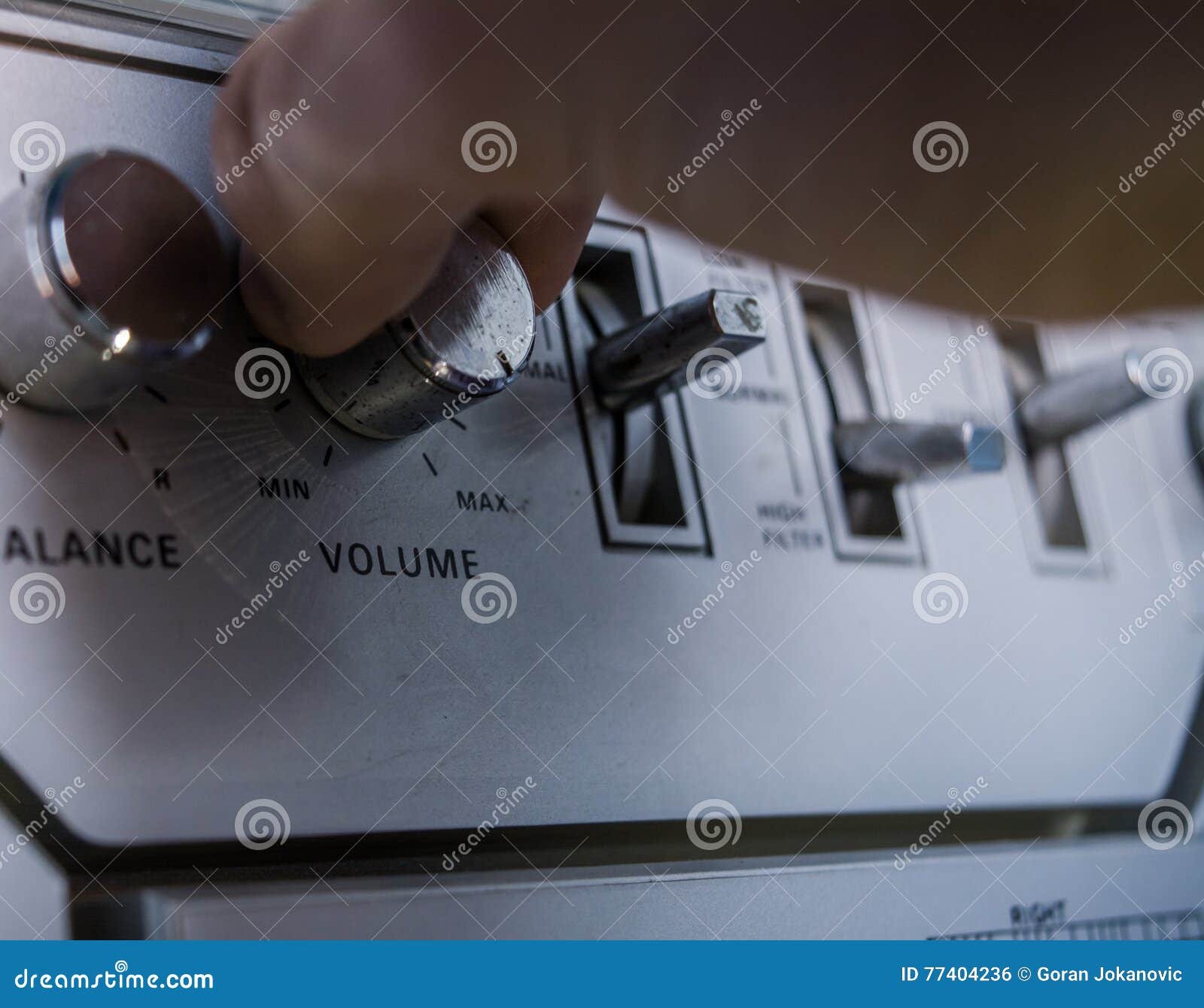 Volume to max stock photo. Image of media, sound, object - 77404236