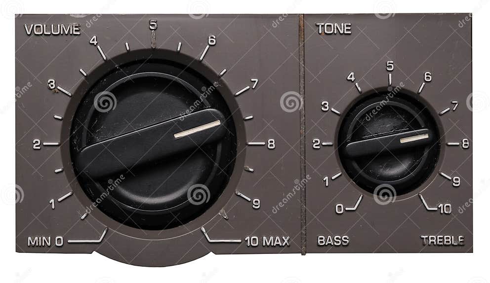 Volume and Tone Control Panel Stock Image - Image of gray, volume: 4785929