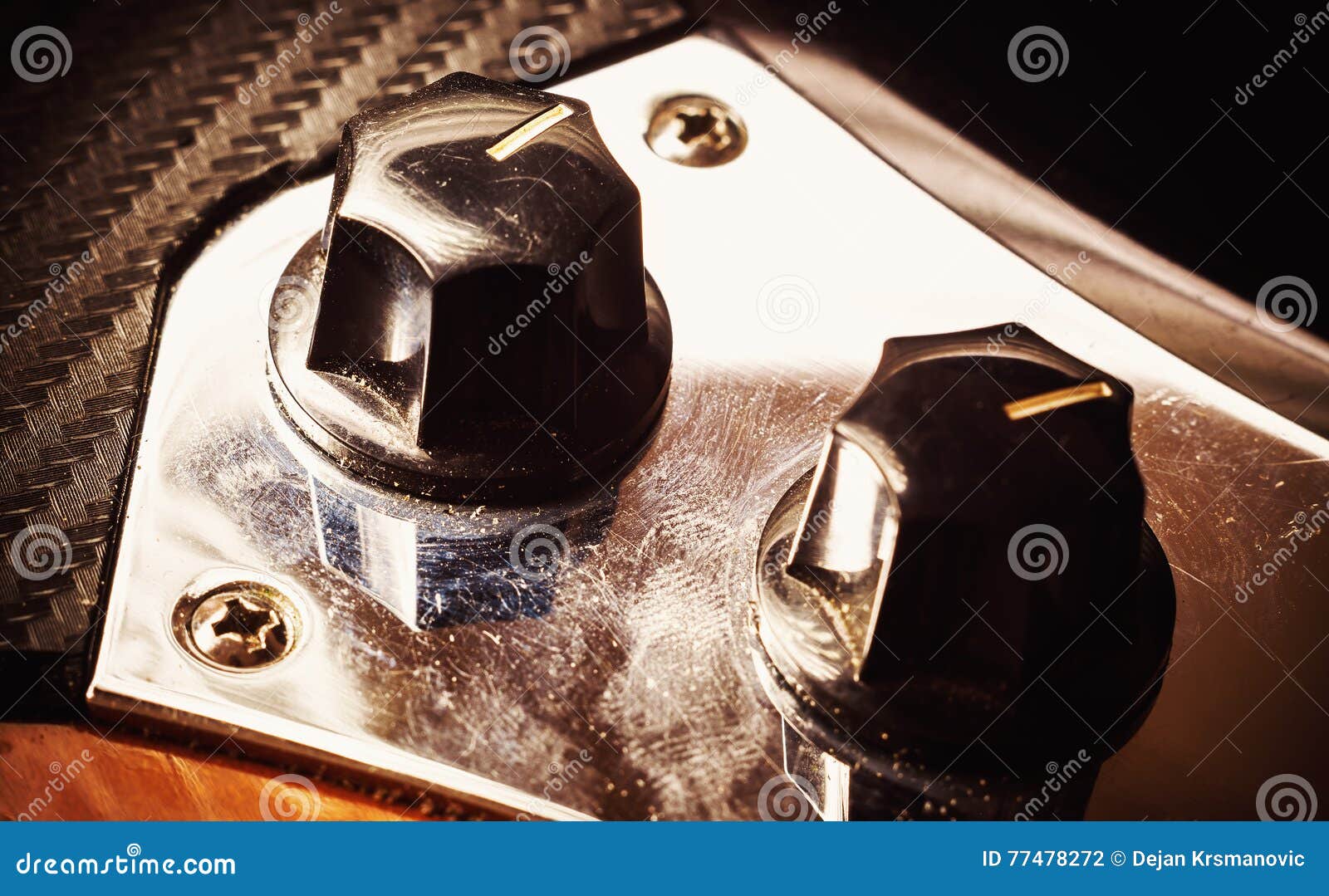 Volume and Tone Controls stock photo. Image of guitar - 77478272