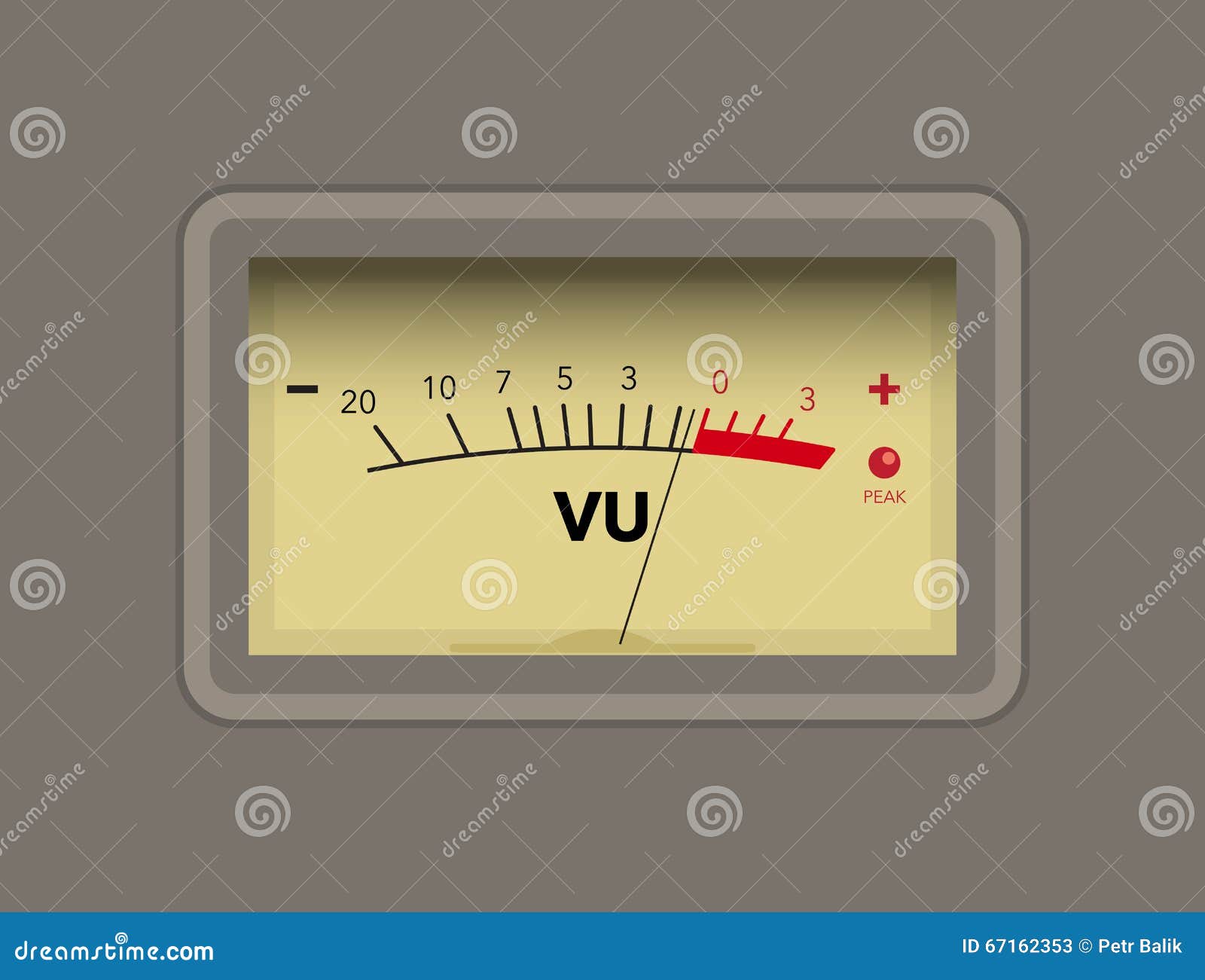 Volume unit (VU) meter stock vector. Illustration of level - 67162353