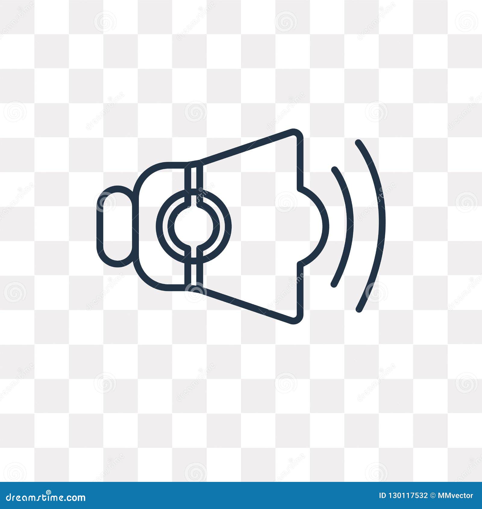 Volume Vector Icon Isolated on Transparent Background, Linear Volume ...