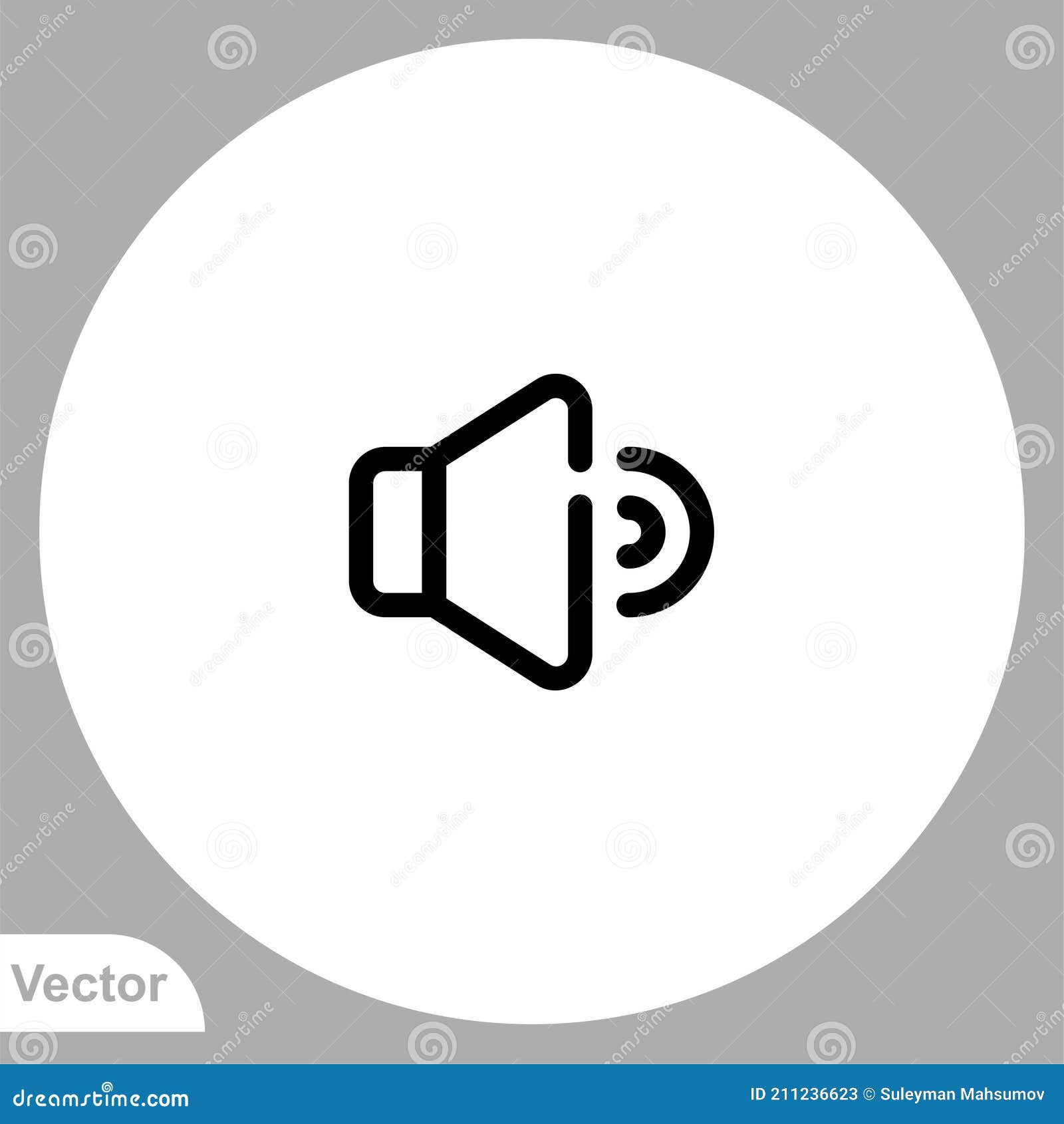 Volume Vector Icon Sign Symbol Stock Vector - Illustration of icon ...