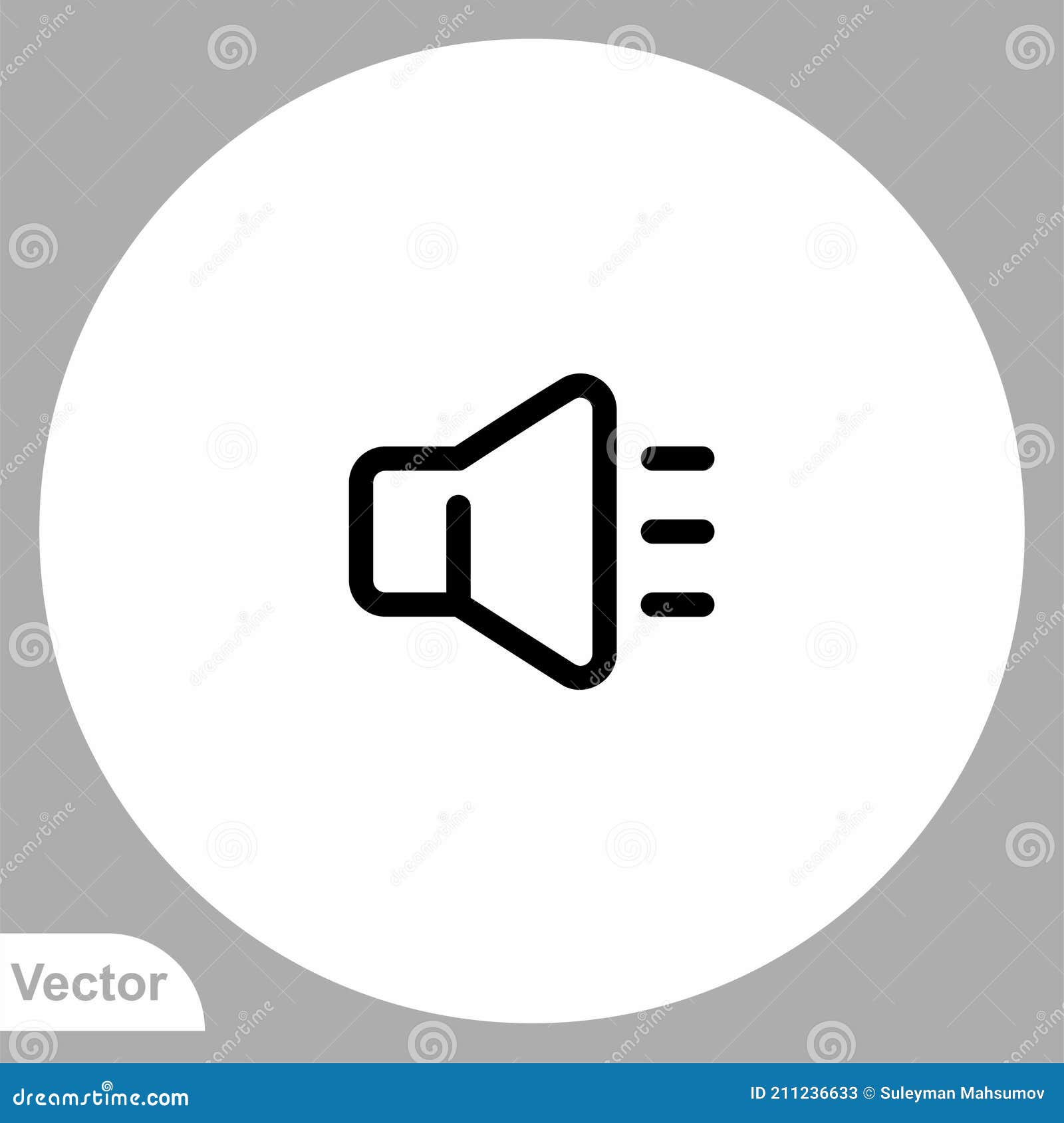 Volume Vector Icon Sign Symbol Stock Vector - Illustration of ...