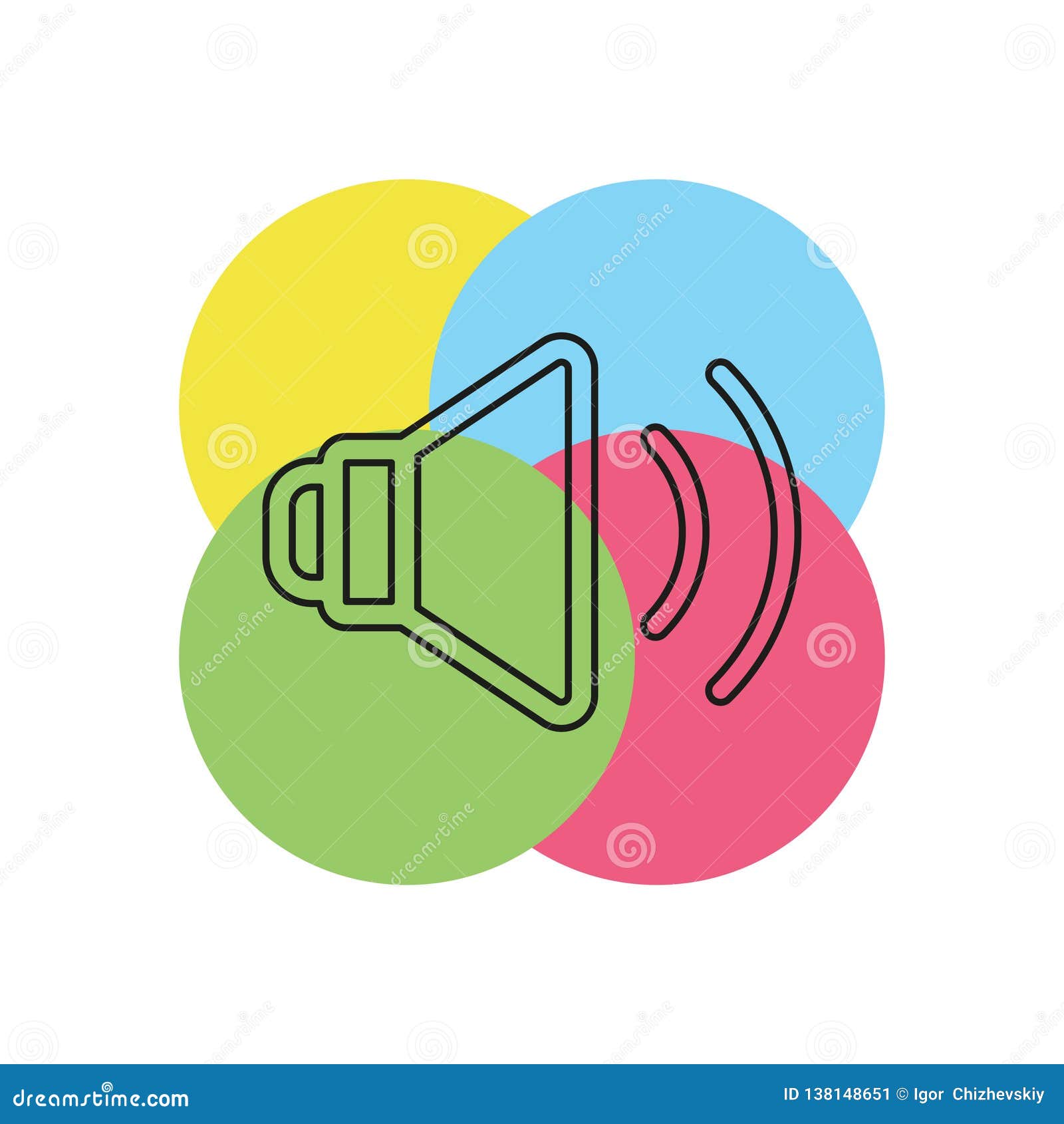 Volume vector icon stock illustration. Illustration of sign - 138148651