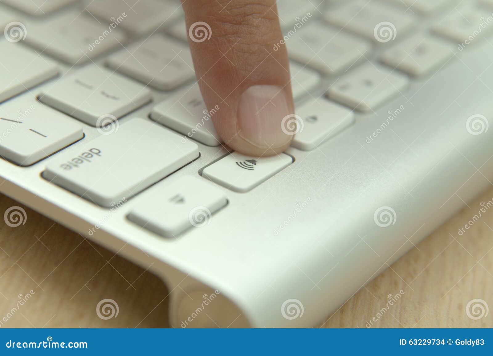 Volumen Button on the Computer Keyboard Stock Photo - Image of touching ...