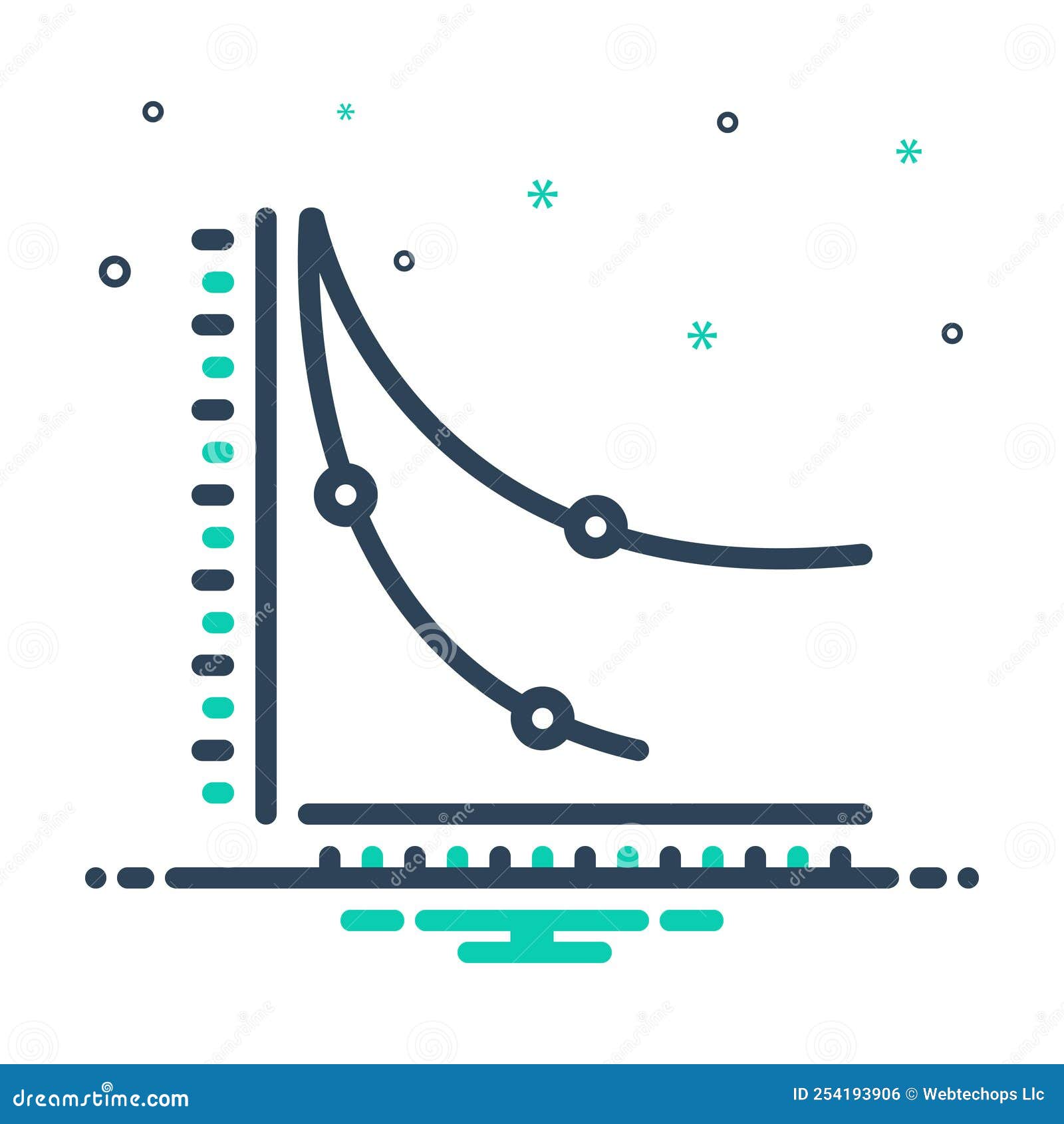 Mix Icon for Volumes, Segments and Division Stock Illustration ...