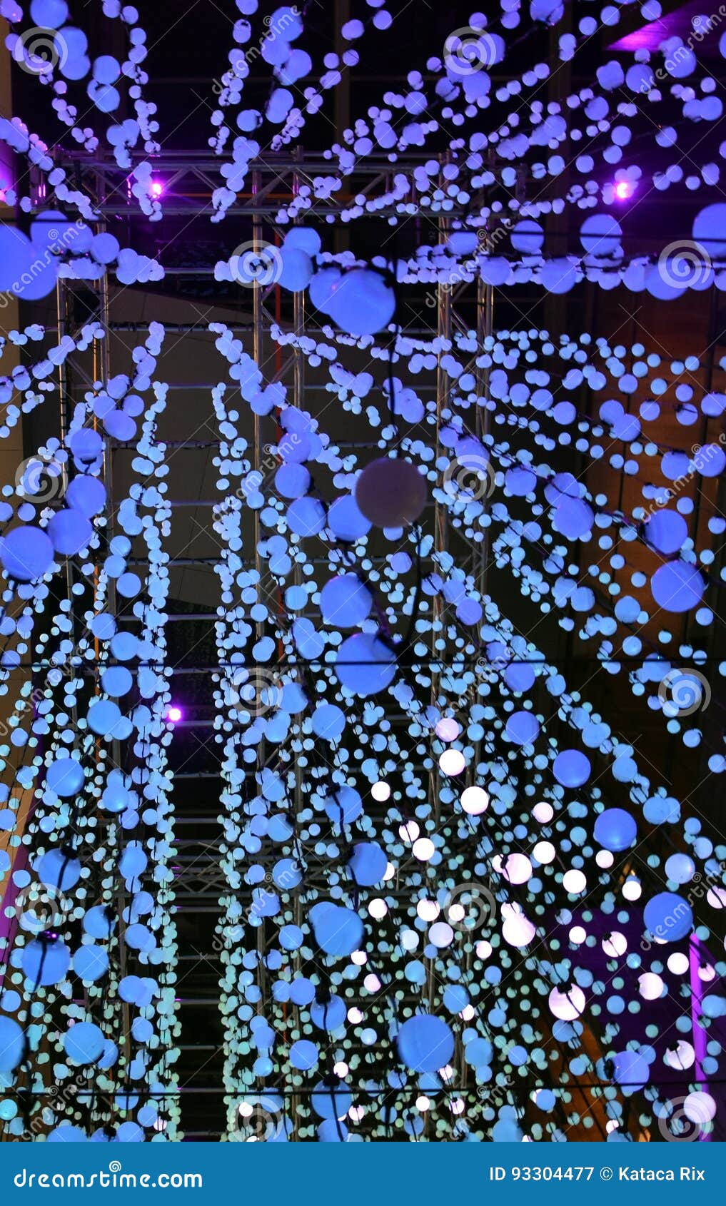 A Volumetric Array of Blue LED Light Spheres Stock Image - Image of ...