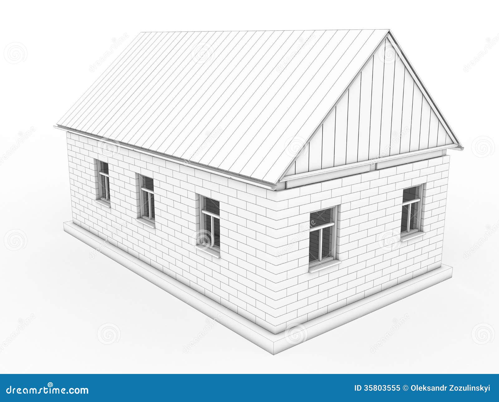 Volumetric the Building Drawing #5 Stock Illustration - Illustration of ...