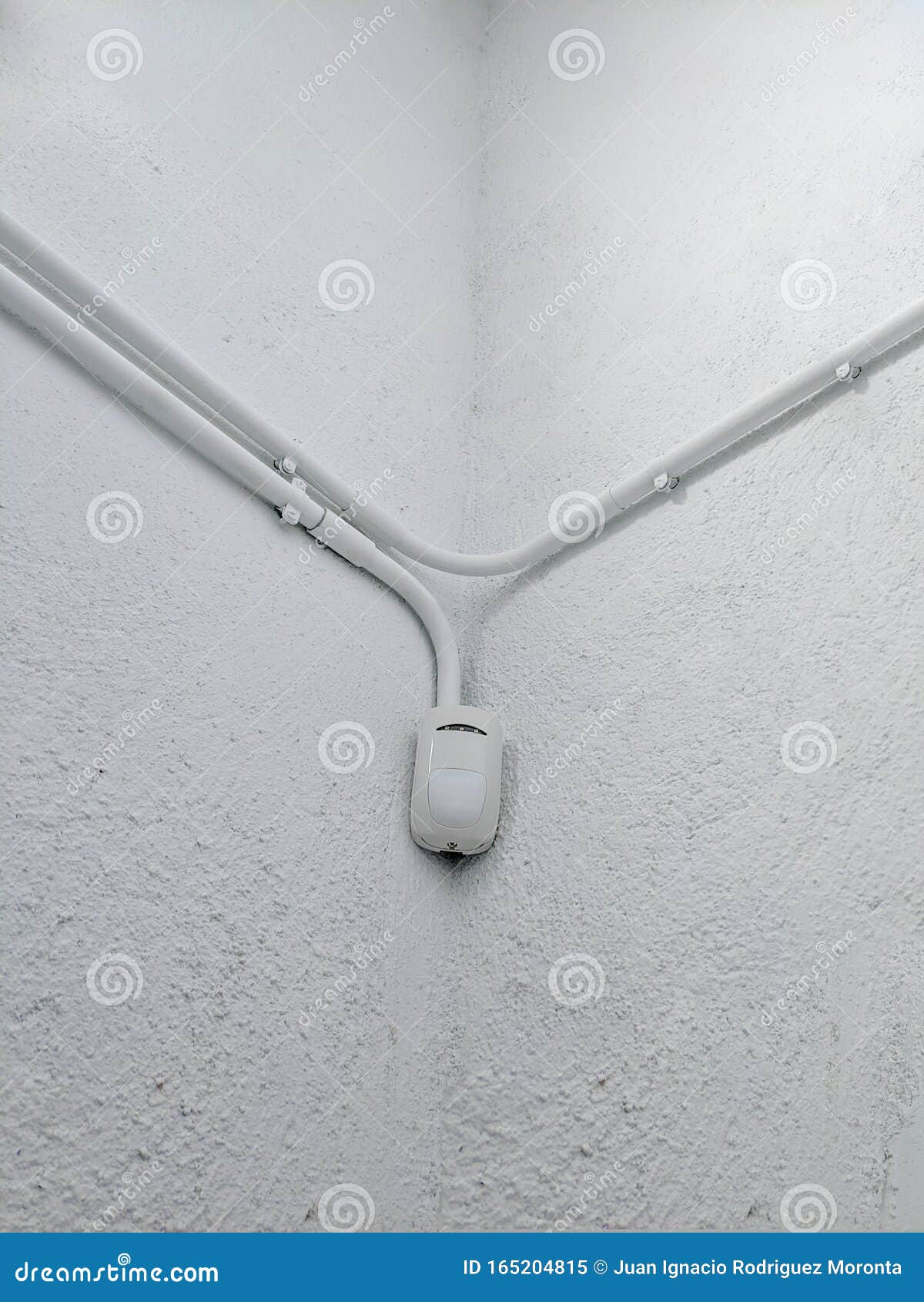 Volumetric Detector in White Wall Stock Image - Image of danger, cctv ...
