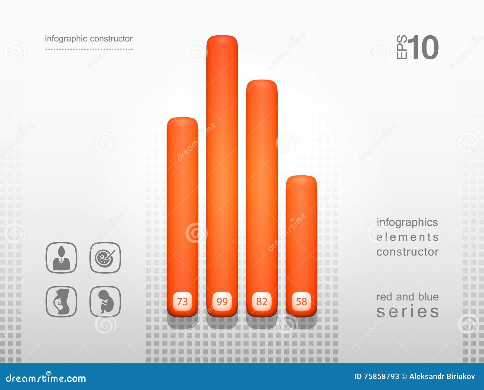 Volumetric Elements of Infographics. Stock Vector - Illustration of ...