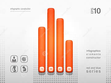 Volumetric Elements of Infographics. Stock Vector - Illustration of ...