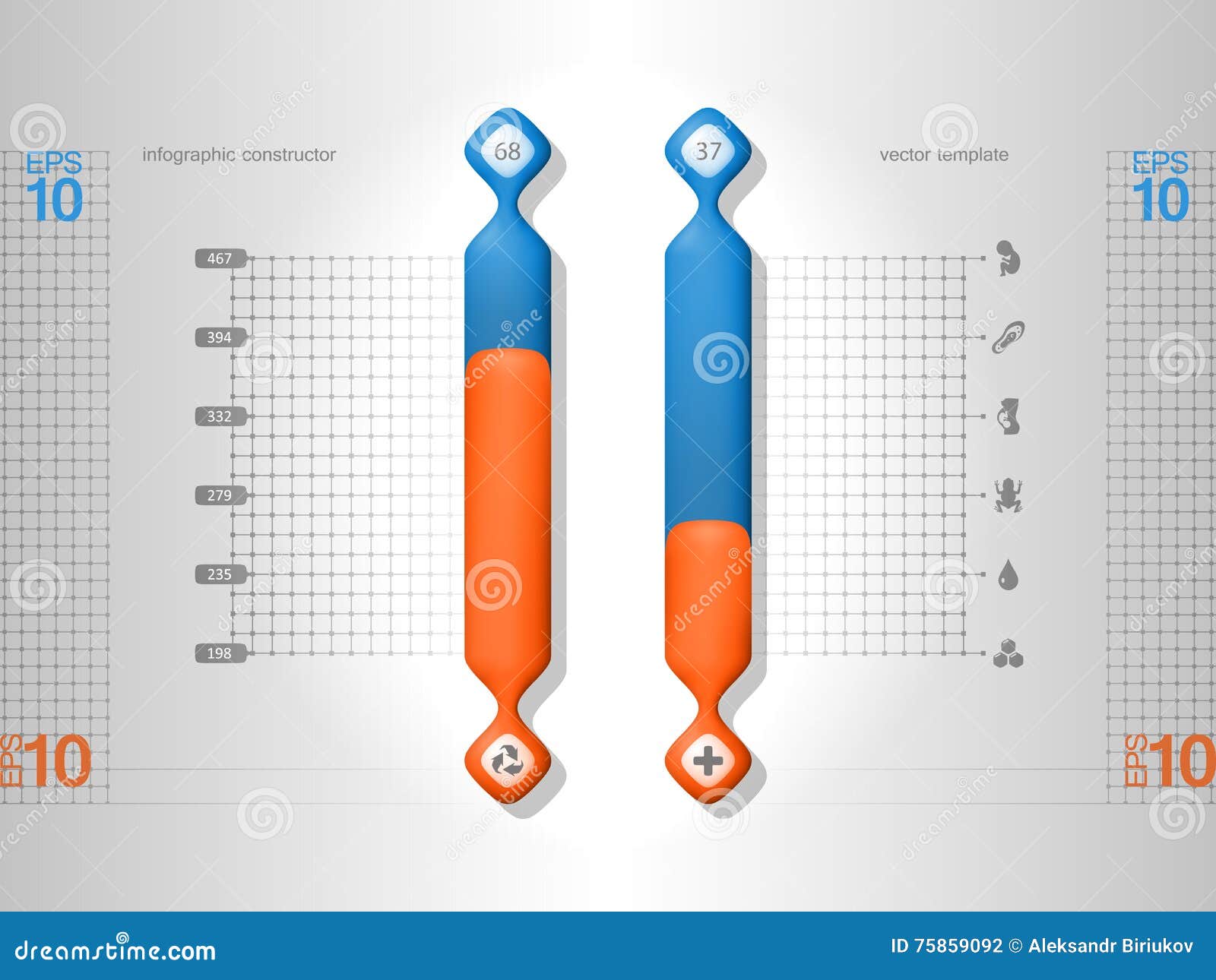 Volumetric Elements Of Infographics. Vector Illustration ...