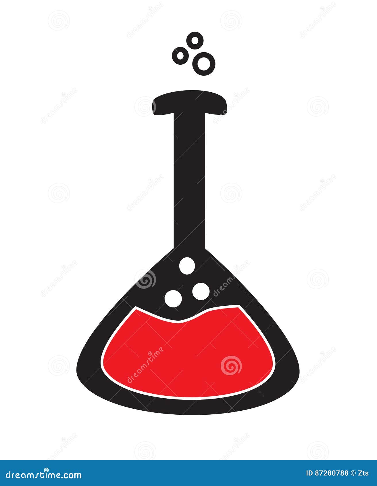 Volumetric Flask Icon, Cartoon Style Vector Illustration ...