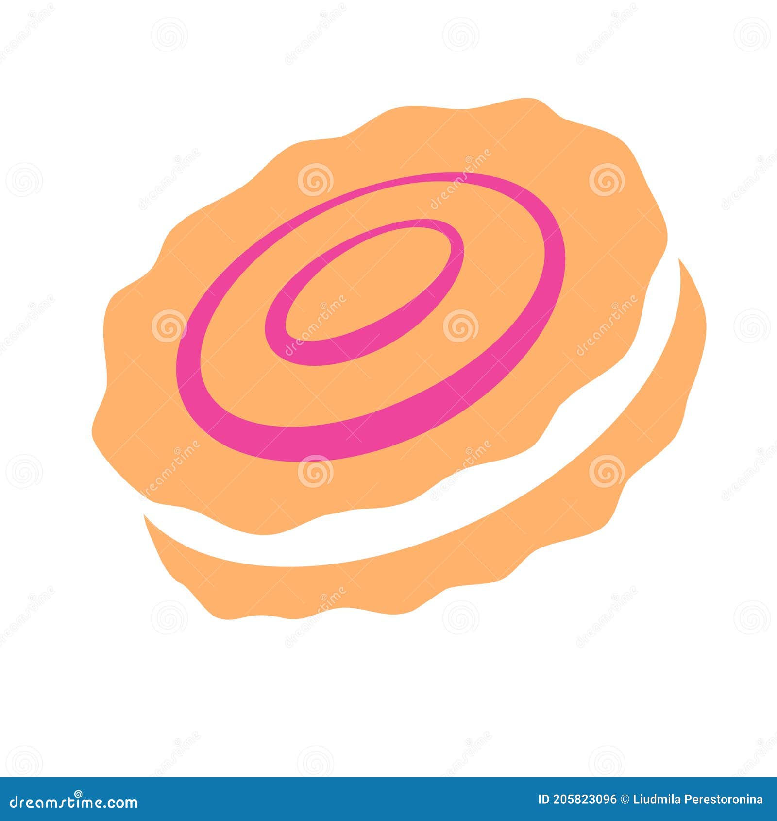 Biscuits. Shortbread. Round Shape with Decoration. Stock Vector ...