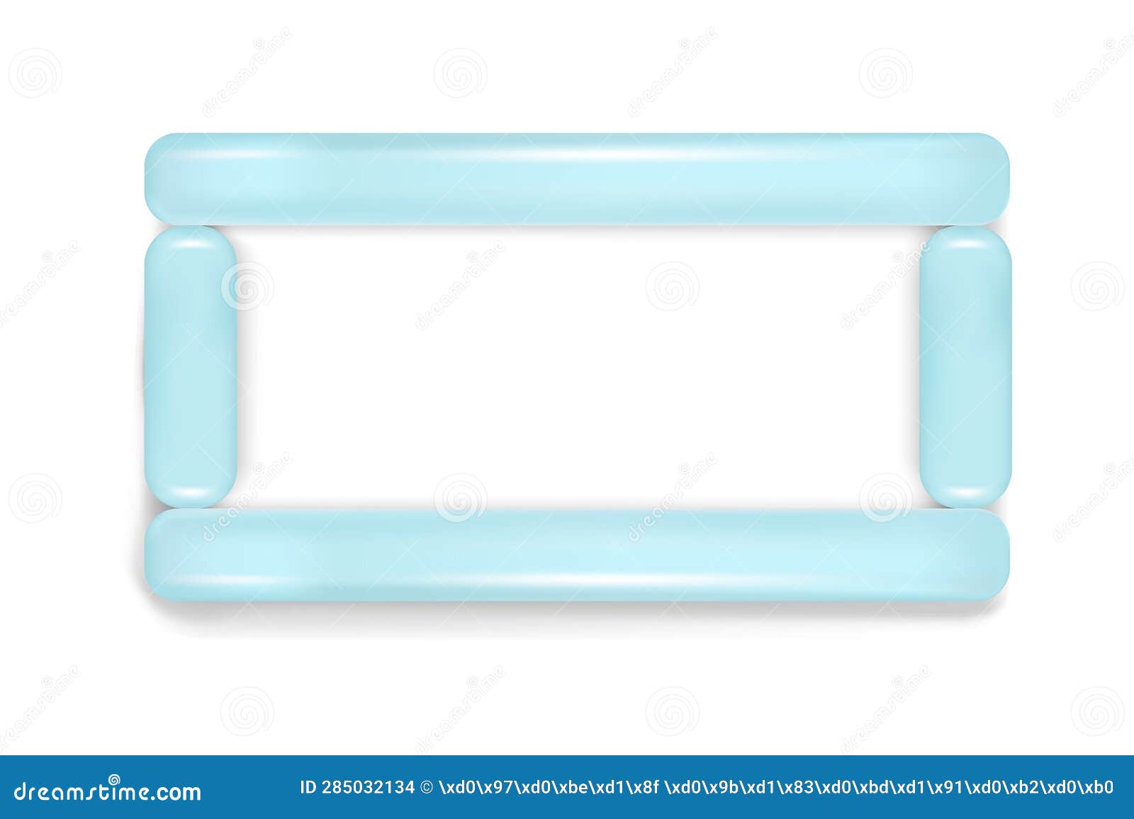 Volumetric Rectangular Frame with an Empty Space in the Center with an ...