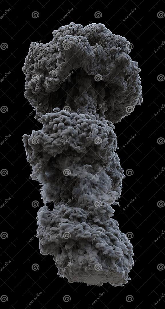 Volumetric Smoke Cloud Resembling Explosion Stock Image - Image of ...