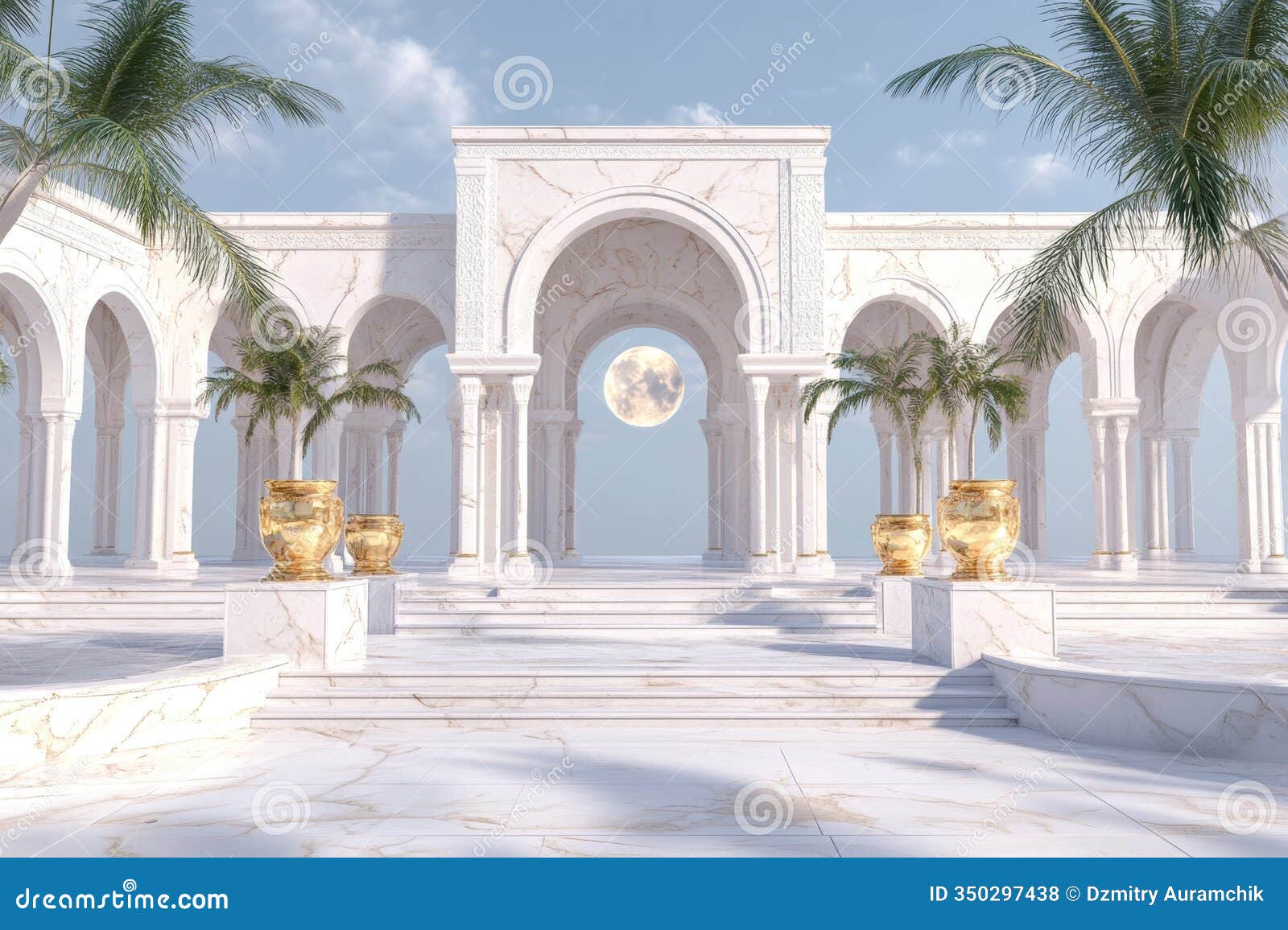 Volumetric Stucco Molding and Platinum Elements on a Concrete Wall ...