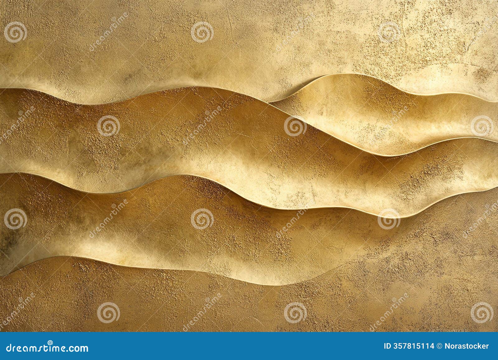 Volumetric Stucco Panel of Sand Dunes in Antique Gold. Art Stock Photo ...