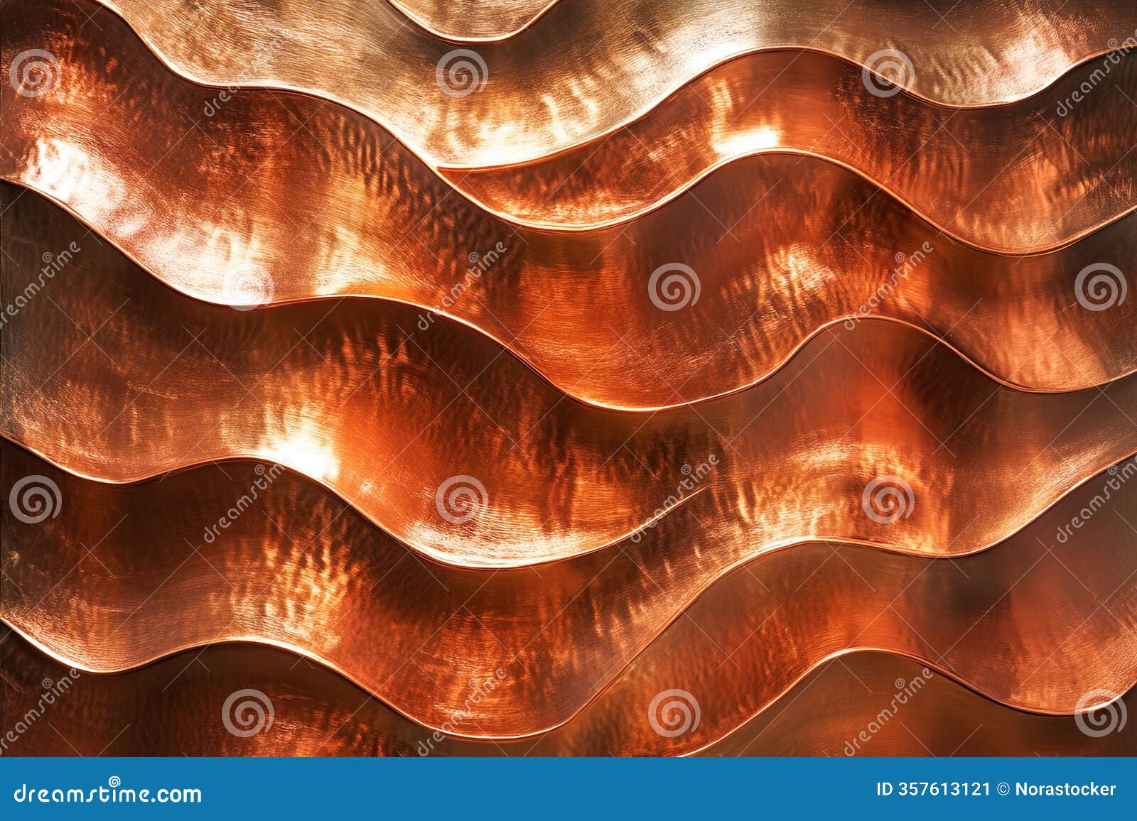 Volumetric Stucco Panel of Sunset Rays in Satin Copper. Art Stock Image ...