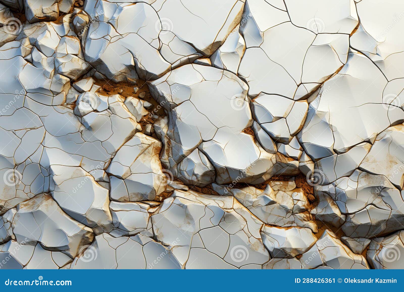 Volumetric Texture of a White Stone with Cracks Stock Illustration ...