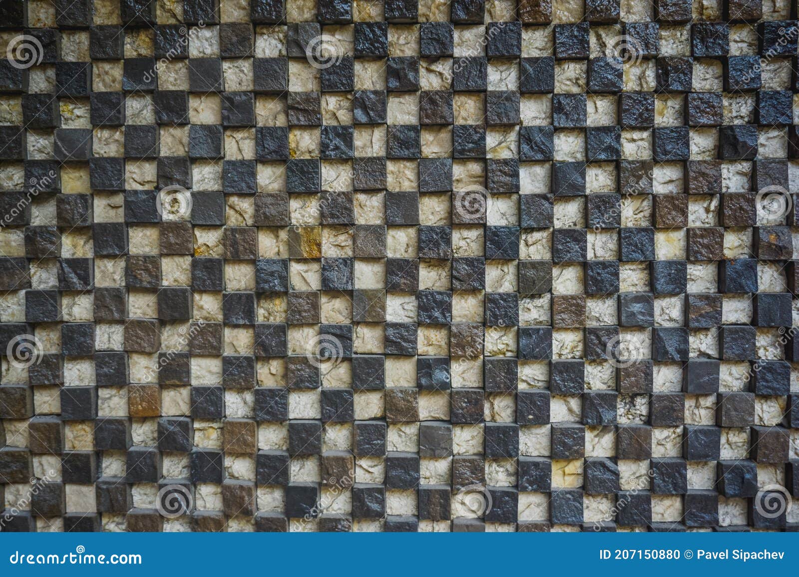 Volumetric Wall Texture in the Form of a Checkerboard Stock Photo ...