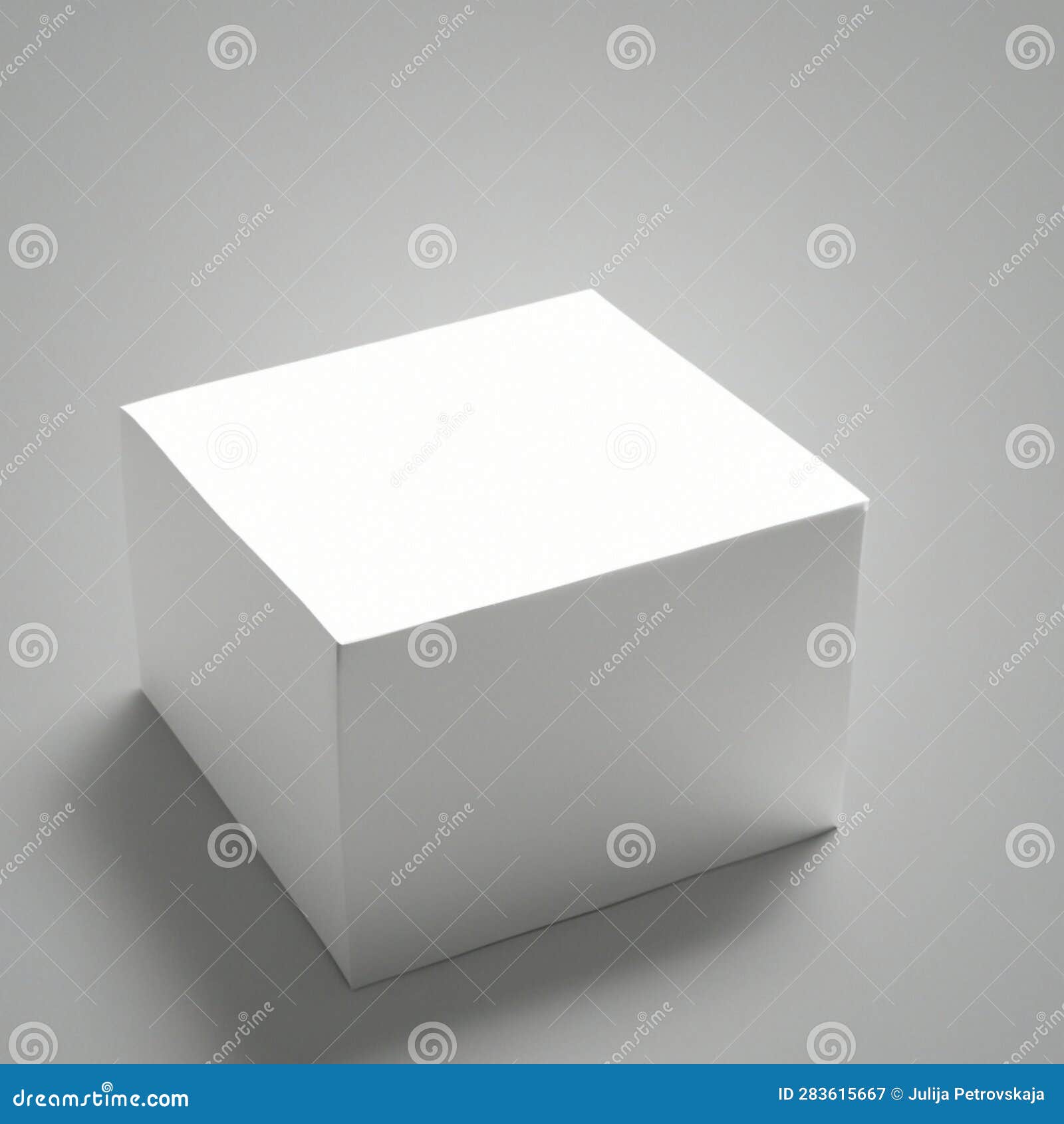 Voluminous Blank White Box with Shadow on a Gray Background. Free Space ...