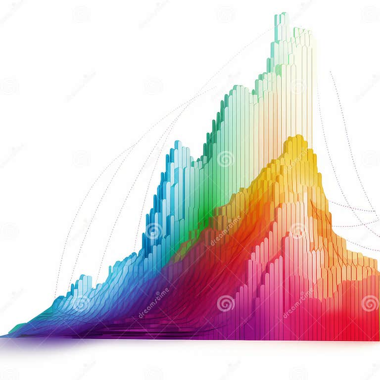Voluminous White Graph with Multicolored Lines: a Visual Representation ...