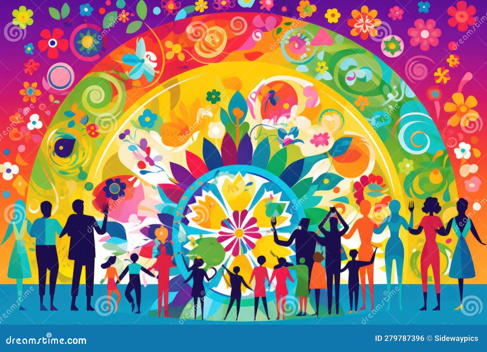 Voluntary Community Service - Generative AI Stock Illustration ...