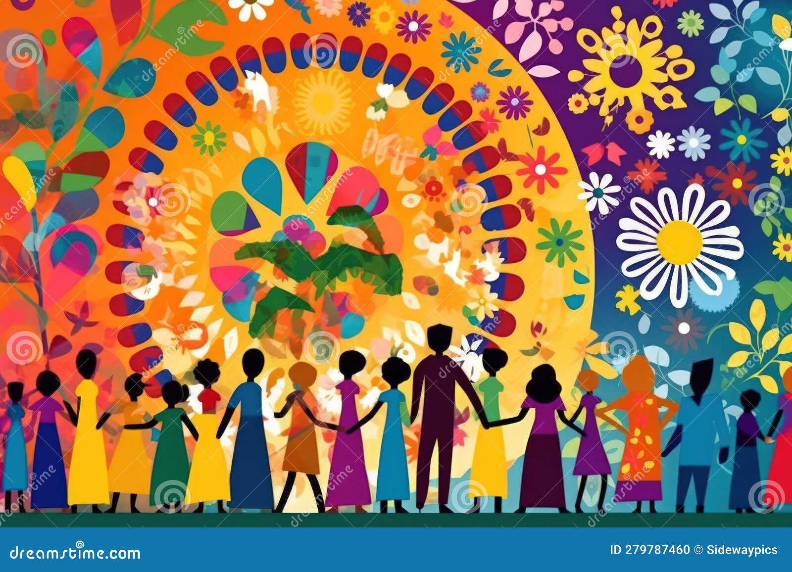 Voluntary Community Service - Generative AI Stock Illustration ...