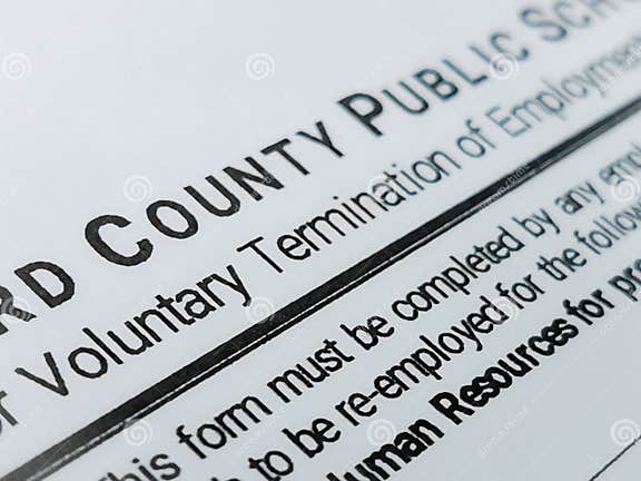 Voluntary termination stock image. Image of termination - 186939609