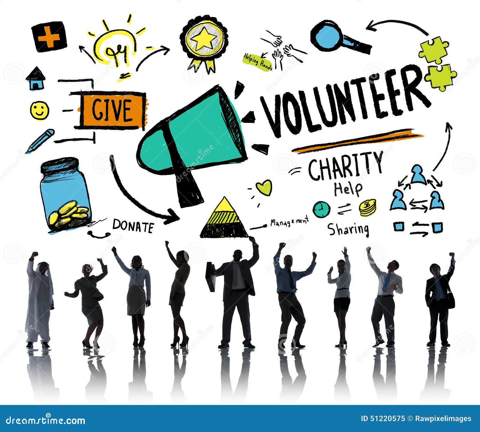 Volunteer Charity and Relief Work Donation Help Concept Stock Image ...