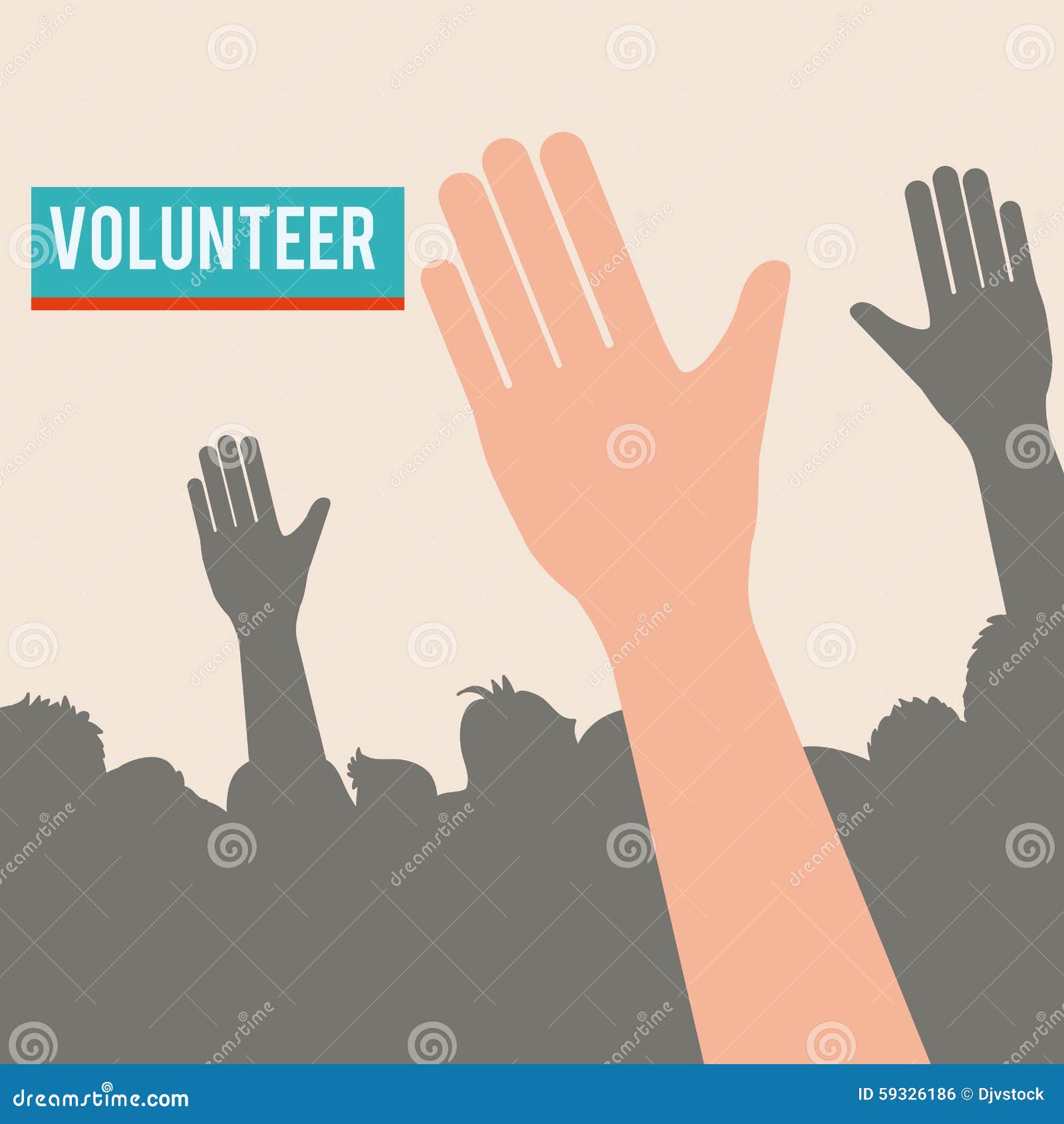 Volunteer design. stock vector. Illustration of volunteer - 59326186