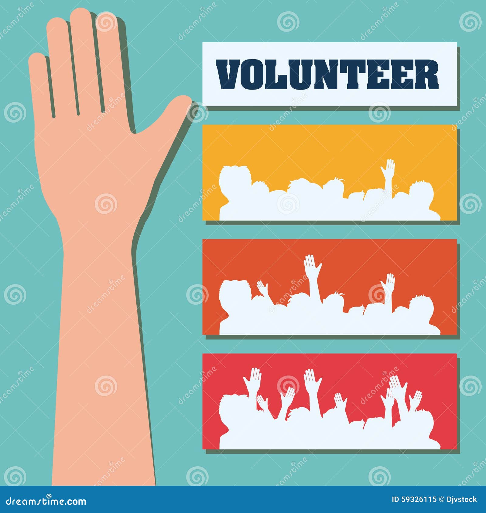 Volunteer design. stock vector. Illustration of vector - 59326115