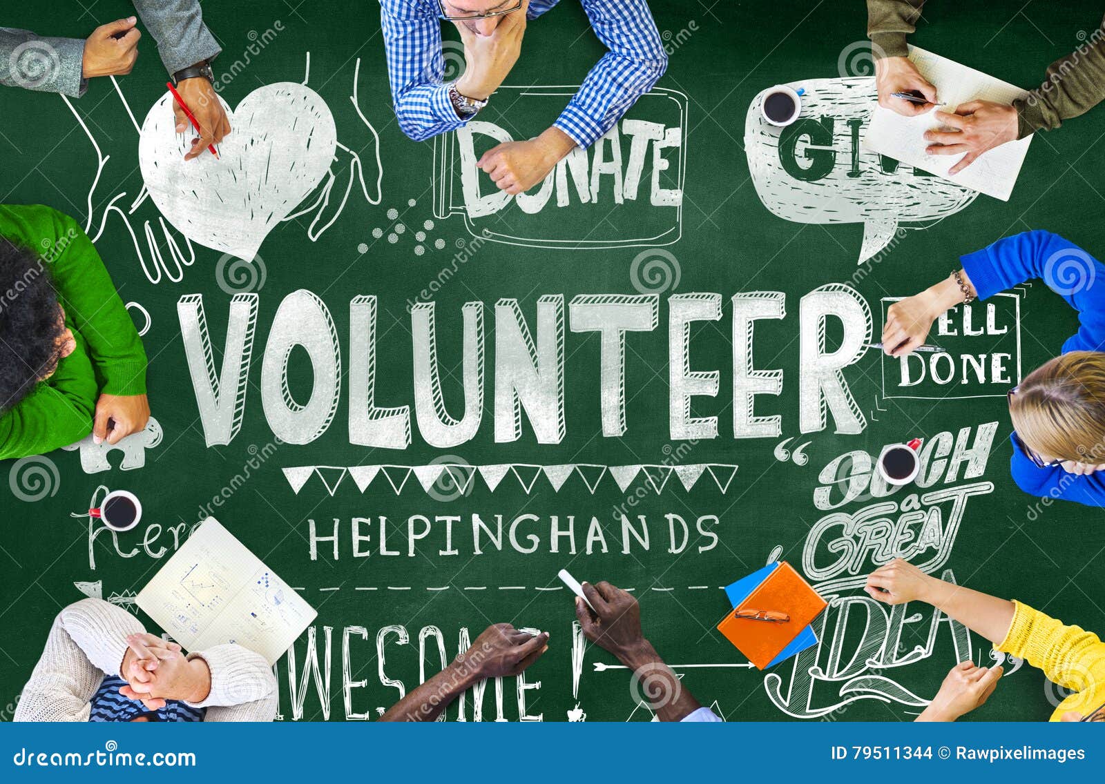 Volunteer Donate Give Helping Hand Concept Stock Photo - Image of ...