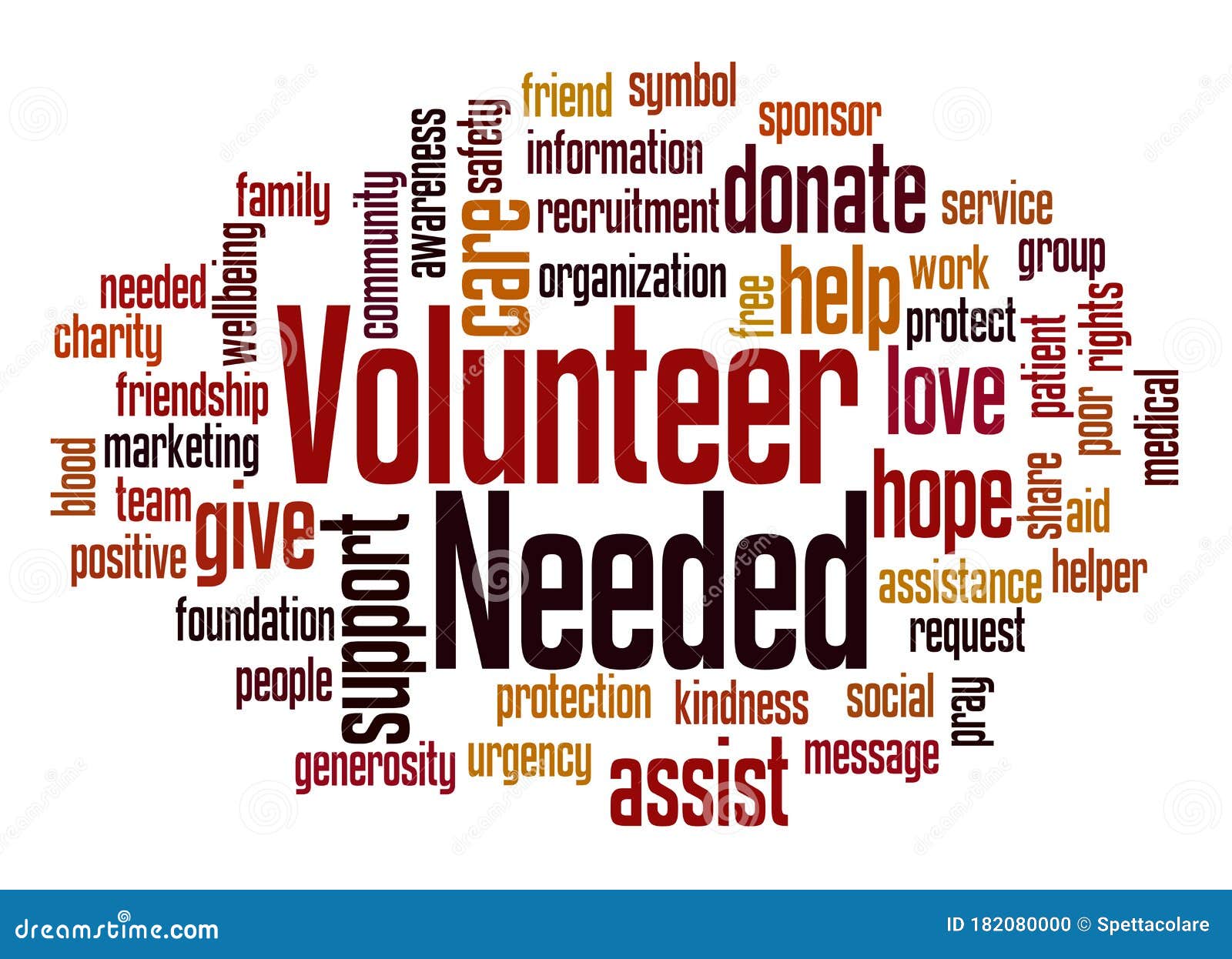 Volunteer Needed Word Cloud Concept Stock Illustration - Illustration ...